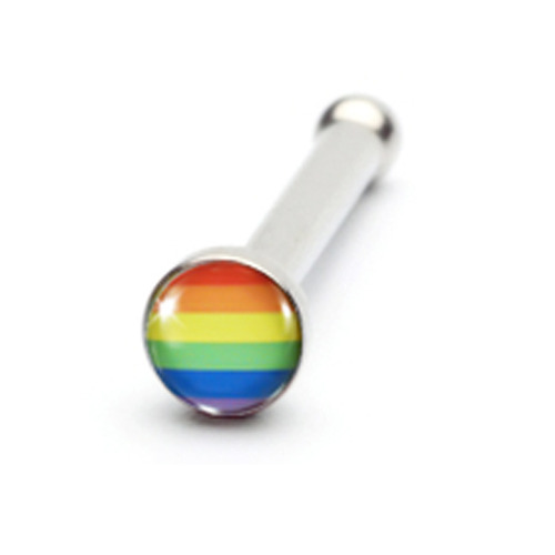 Rainbow Nose Ring – Lesbian / Gay Pride Flag (Nose Ring/Body Jewelry ...